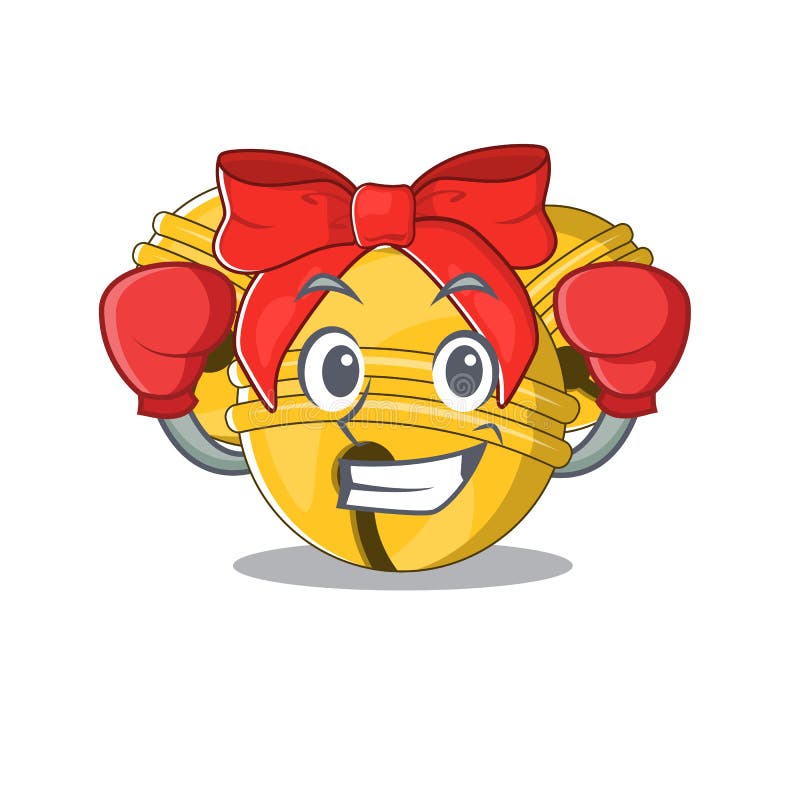 Boxing Jingle Bell on Cartoon Christmas Tree Stock Vector ...