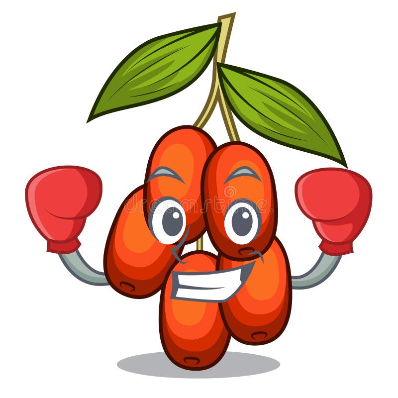 Boxing Jujube Fruit in a Cartoon Bowl Stock Vector - Illustration of ...