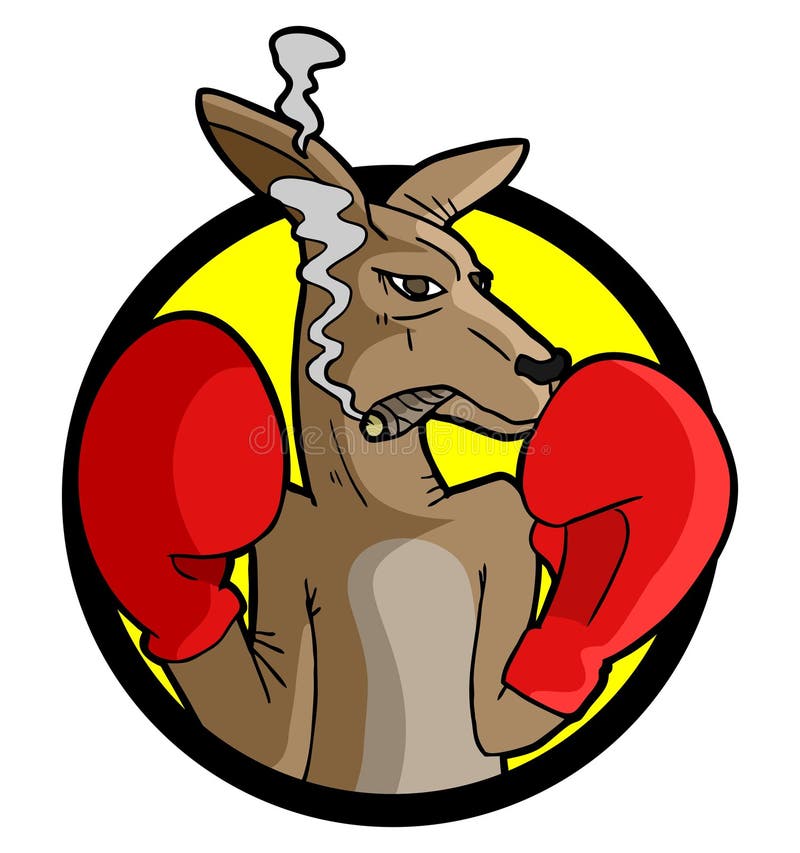 Boxing Kangaroo stock vector. Illustration of adversary - 31264391