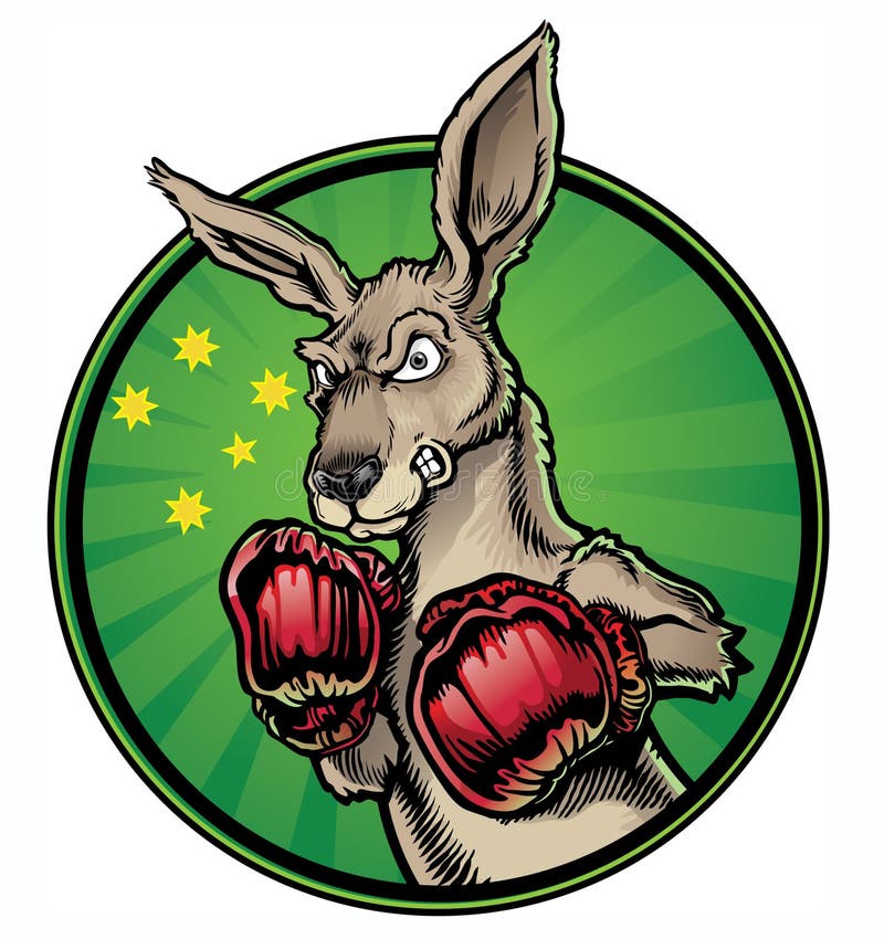 Boxing Kangaroo stock vector. Illustration of boxing - 29926407