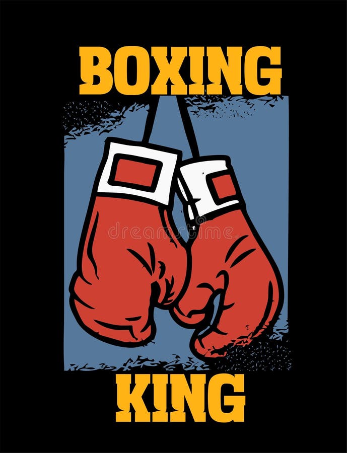 Boxing King Print Vector Art Stock Vector - Illustration of line ...