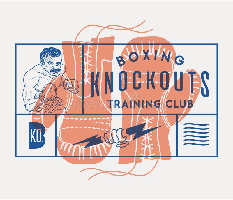 Boxing knockouts stock illustration. Illustration of graphic - 92138801