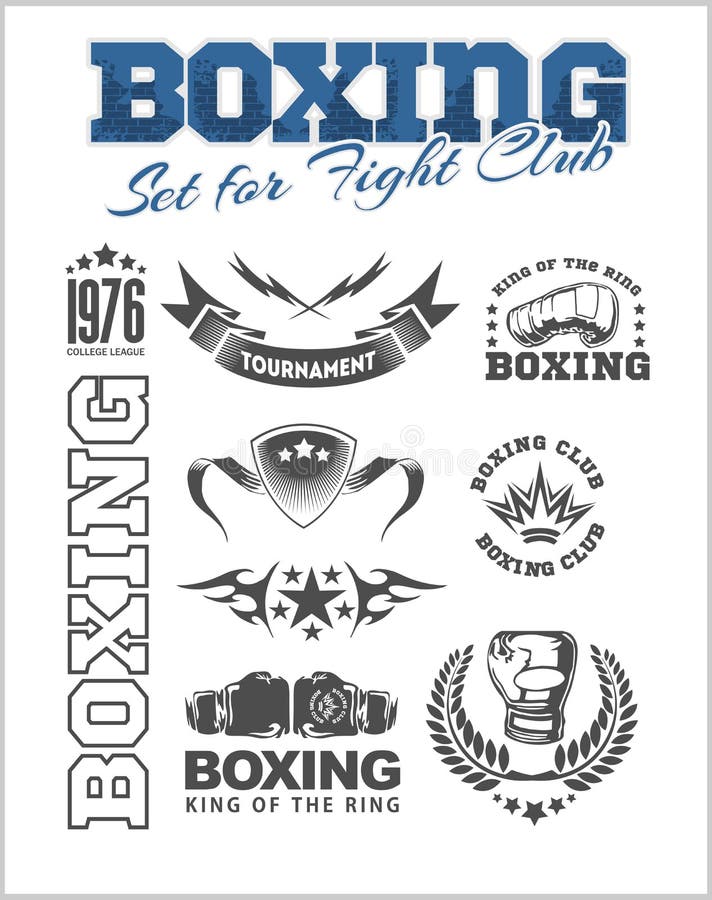 Boxing Icons Labels Set Vector Stock Illustrations – 46 Boxing Icons ...