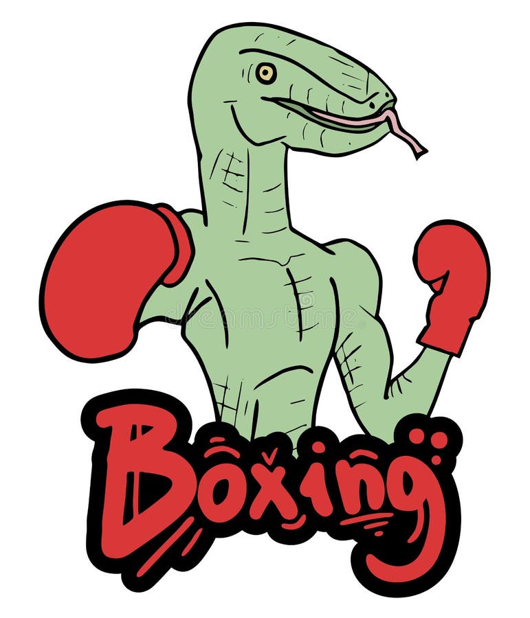 Boxing lizard stock vector. Illustration of drawing, defense - 28358976