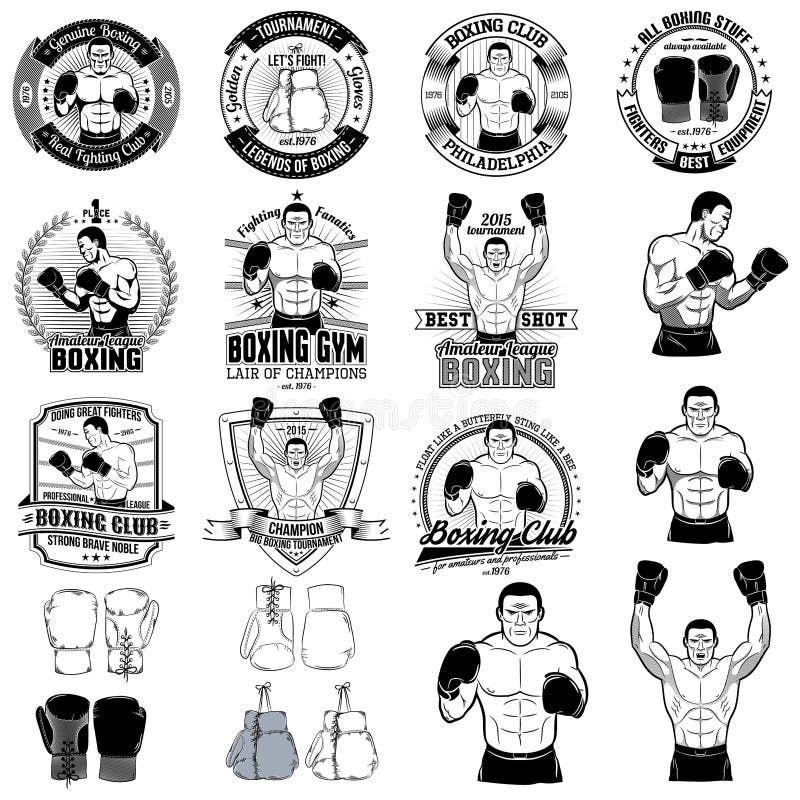 Boxing logos stock illustration. Illustration of sign - 145759820