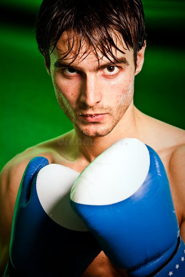 Boxing. Man in Boxing Gloves Stock Photo - Image of face, male: 11678258