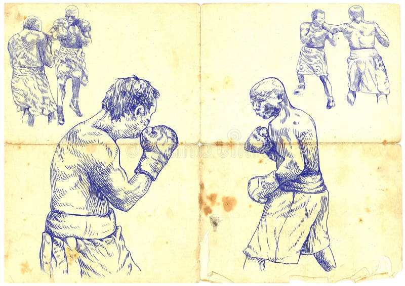 Boxing Match Cartoon stock vector. Illustration of boxer - 182352347