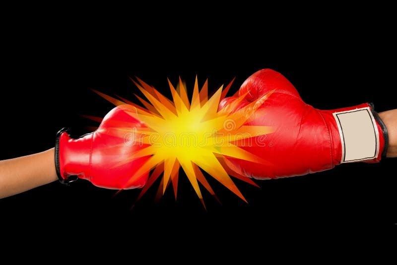 Boxing Match. stock photo. Image of hitting, punch, padded - 48481006