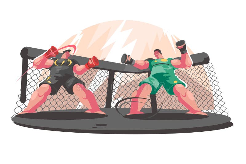 Boxing Match Fighters stock vector. Illustration of championship ...