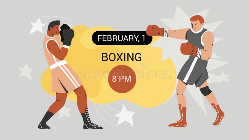 Boxing Match Poster Template Stock Vector - Illustration of person ...