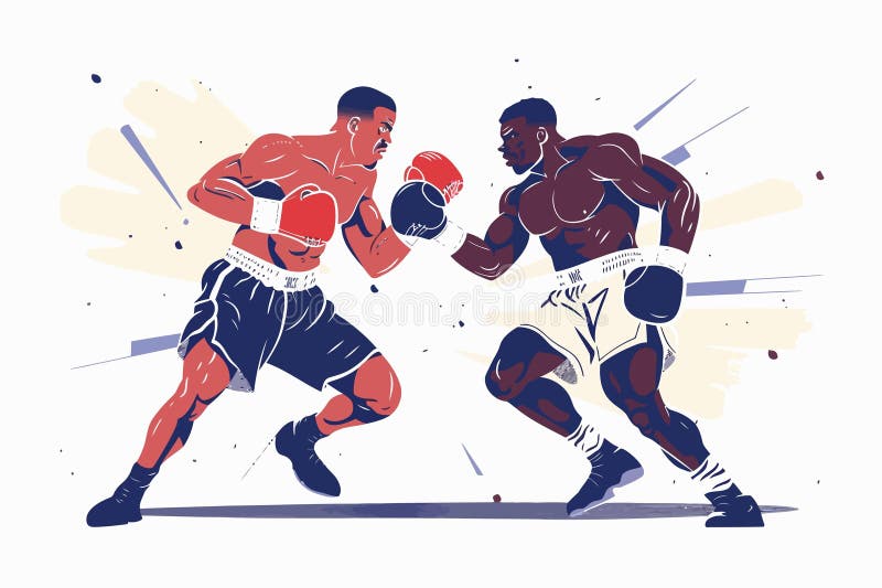 Boxing Match Stock Image Isolated Vector Style Stock Vector ...