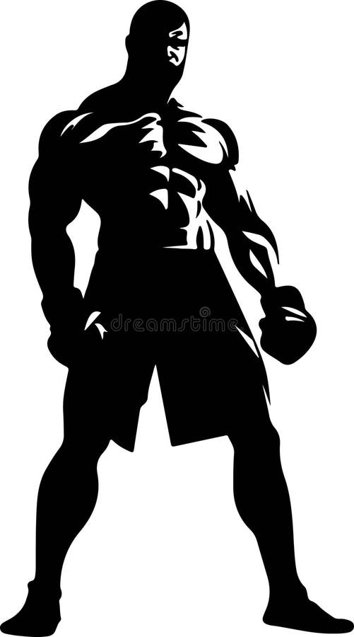 Boxing Men Silhouette Full Body Stock Vector - Illustration of isolated ...
