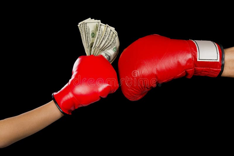 Boxing for Money. stock image. Image of contact, competition - 48480965