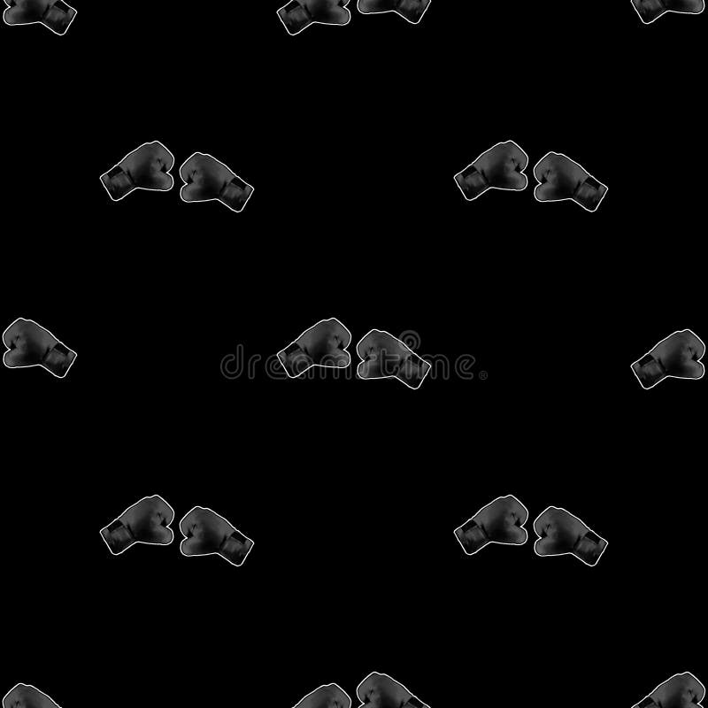 Boxing Motif Seamless Pattern Stock Illustration - Illustration of ...