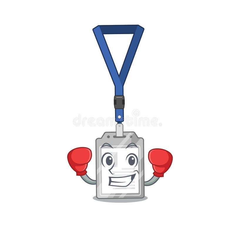 Boxing Name Tag in the Character Shape Stock Vector - Illustration of ...