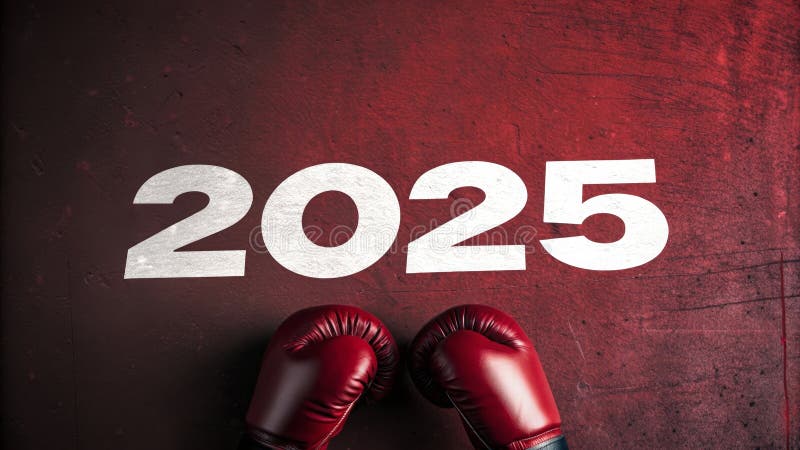 Boxing into 2025 New Year New Challenges Fighting Spirit Determination ...