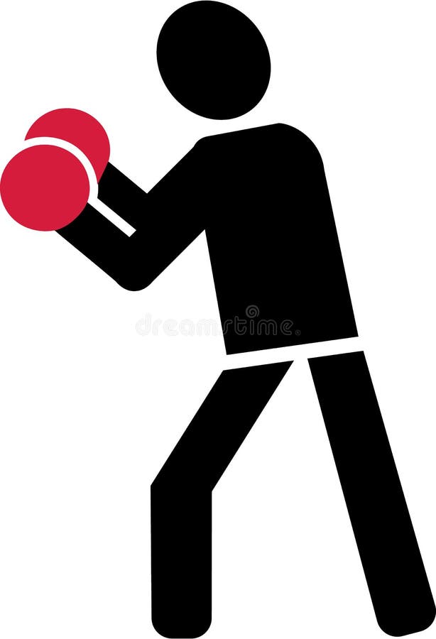 Boxing Pictogram stock vector. Illustration of heavyweight - 85848608