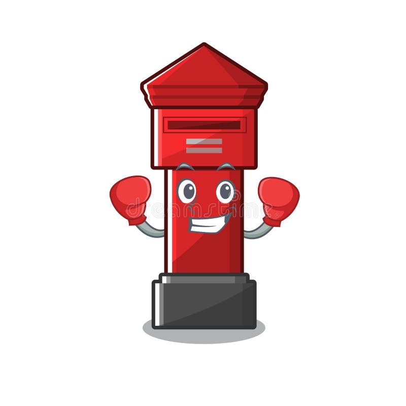 Boxing Pillar Box Isolated with the Cartoon Stock Vector - Illustration ...