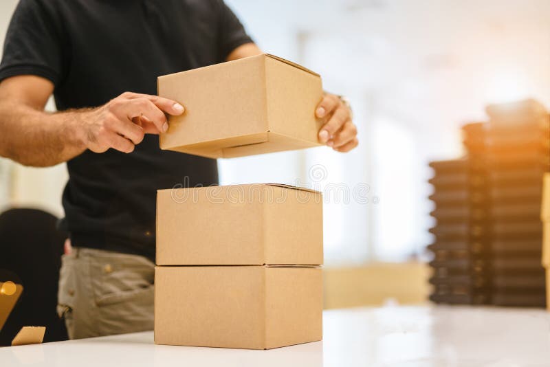 Package Ready For Dispatch In Warehouse Stock Photo - Image of dispatch ...