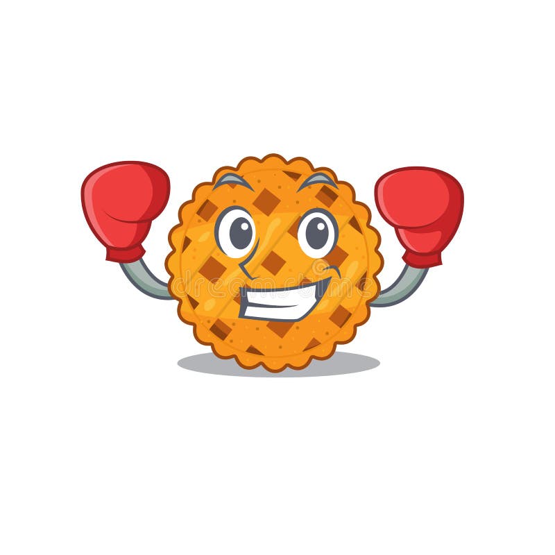Boxing Pumpkin Pie Served on Cartoon Plate Stock Vector - Illustration ...