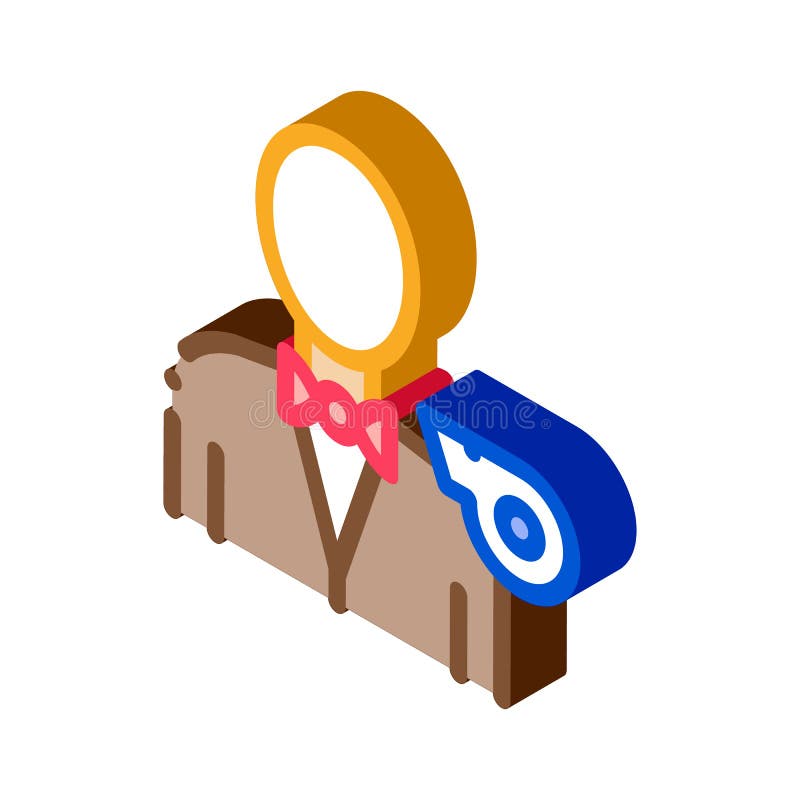 Boxing Referee Isometric Icon Vector Illustration Stock Vector ...