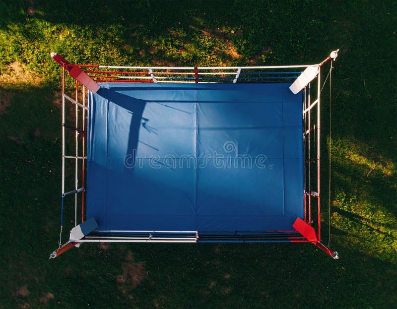 Boxing Ring Aerial View stock image. Image of challenge - 397690953