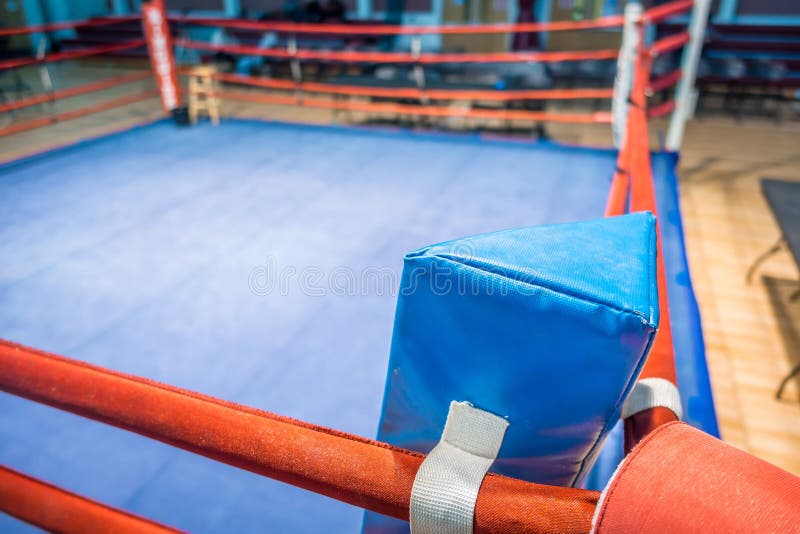Boxing Ring Arena in Gym before Action Stock Photo - Image of match ...