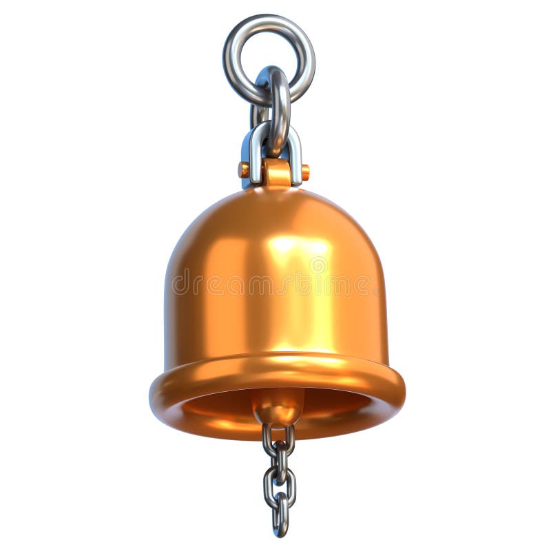 Boxing Ring Bell 3D Icon stock illustration. Illustration of gear ...