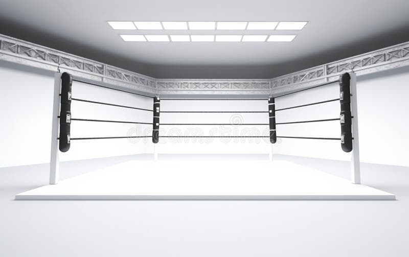 Boxing Ring on Clean White stock photo. Image of flexible - 344157580