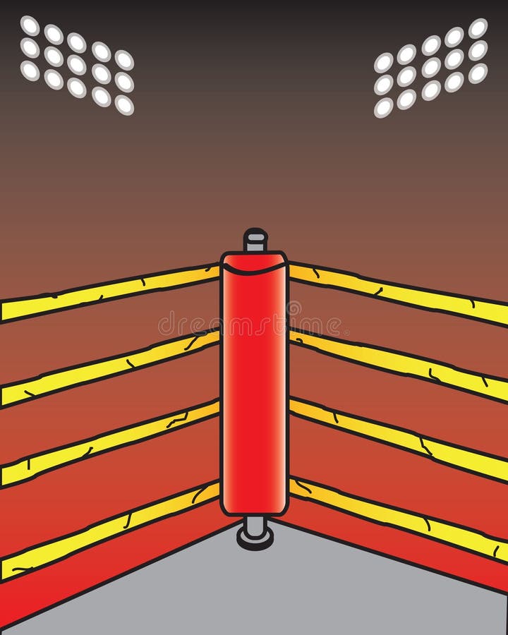 Boxing ring corner stock illustration. Illustration of corner - 276263287