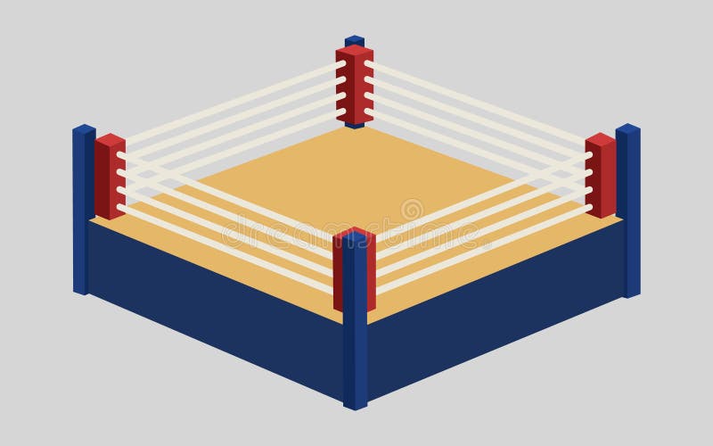 Boxing Ring with Corner Posts and Ropes.Vector Illustration EPS10 Stock ...