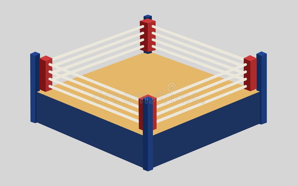 Boxing Ring with Corner Posts and Ropes.Vector Illustration EPS10 Stock ...