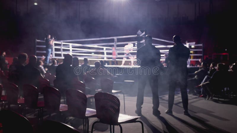A Boxing Ring with a Crowd Watching the Match Stock Footage - Video of ...