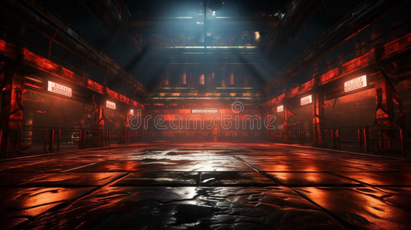 Boxing ring 3D rendered stock illustration. Illustration of ...