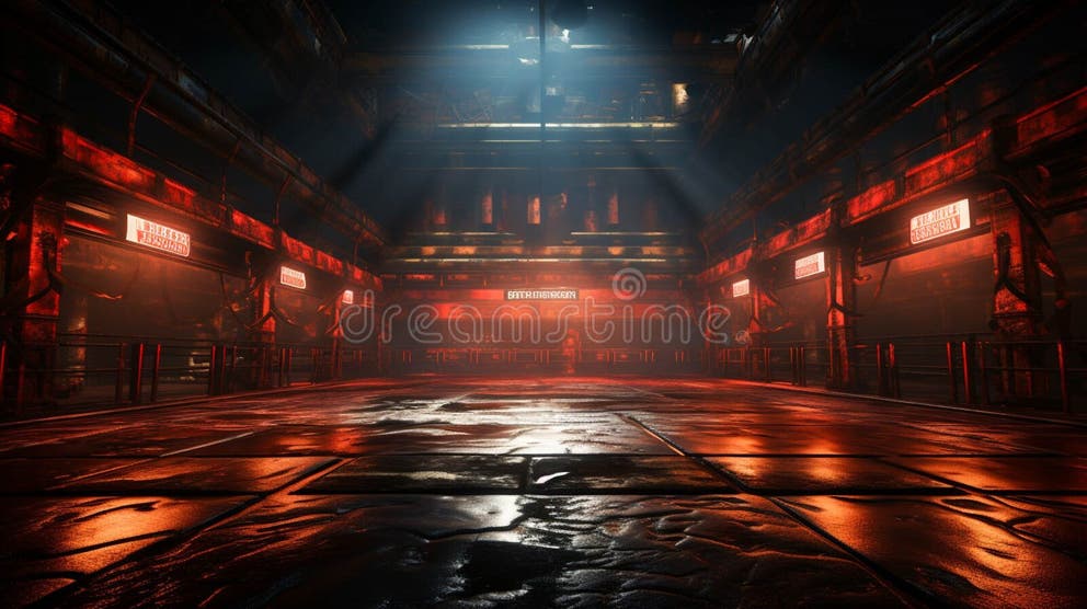 Boxing ring 3D rendered stock illustration. Illustration of ...