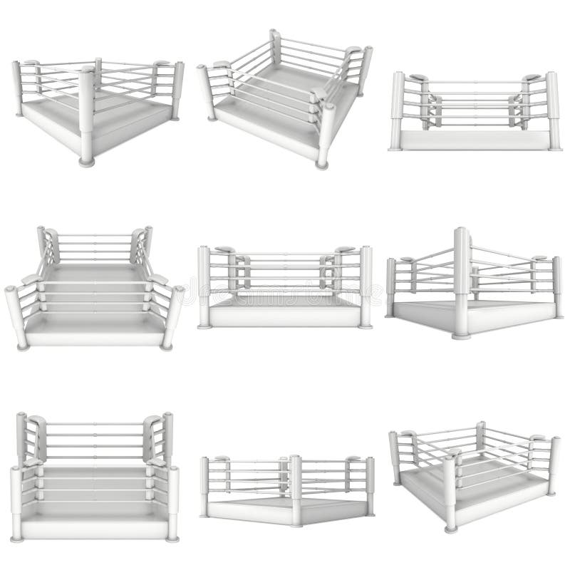 Boxing Ring. High Resolution 3d Render Stock Illustration ...