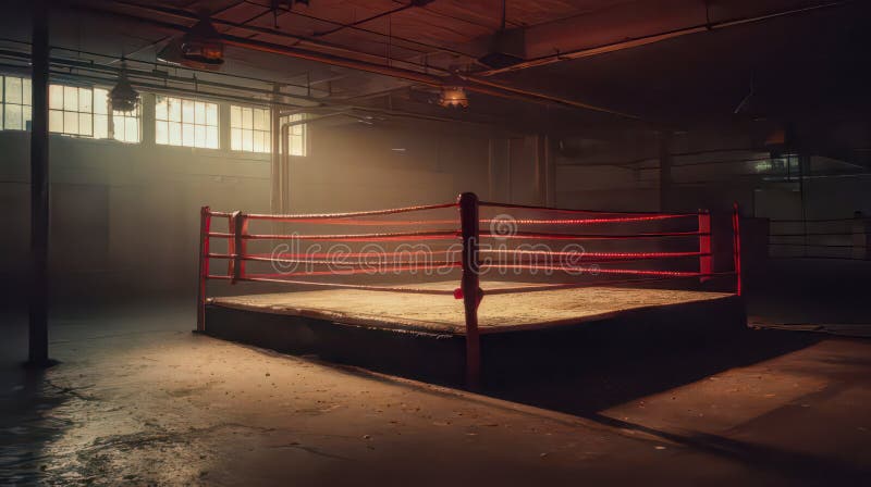 Dark Boxing Ring Abandoned Warehouse Stock Photos - Free & Royalty-Free ...