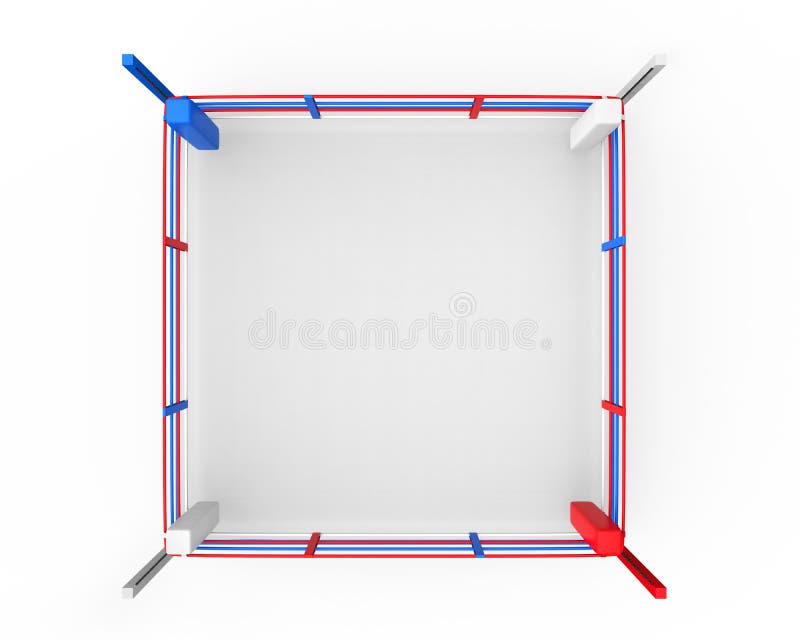 Boxing Ring Top View stock illustration. Illustration of ring - 32886990
