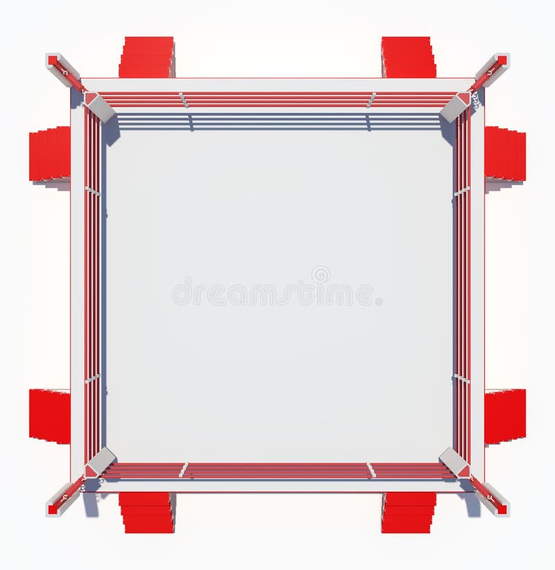 Boxing Ring Top View stock illustration. Illustration of ring - 32886990
