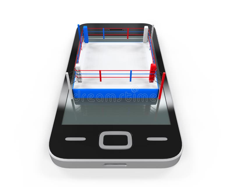 Boxing Ring in Mobile Phone Stock Illustration - Illustration of boxing ...
