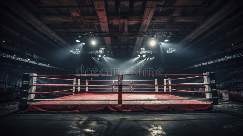 Boxing Ring Professional Sport Photo Stock Photo - Image of light ...
