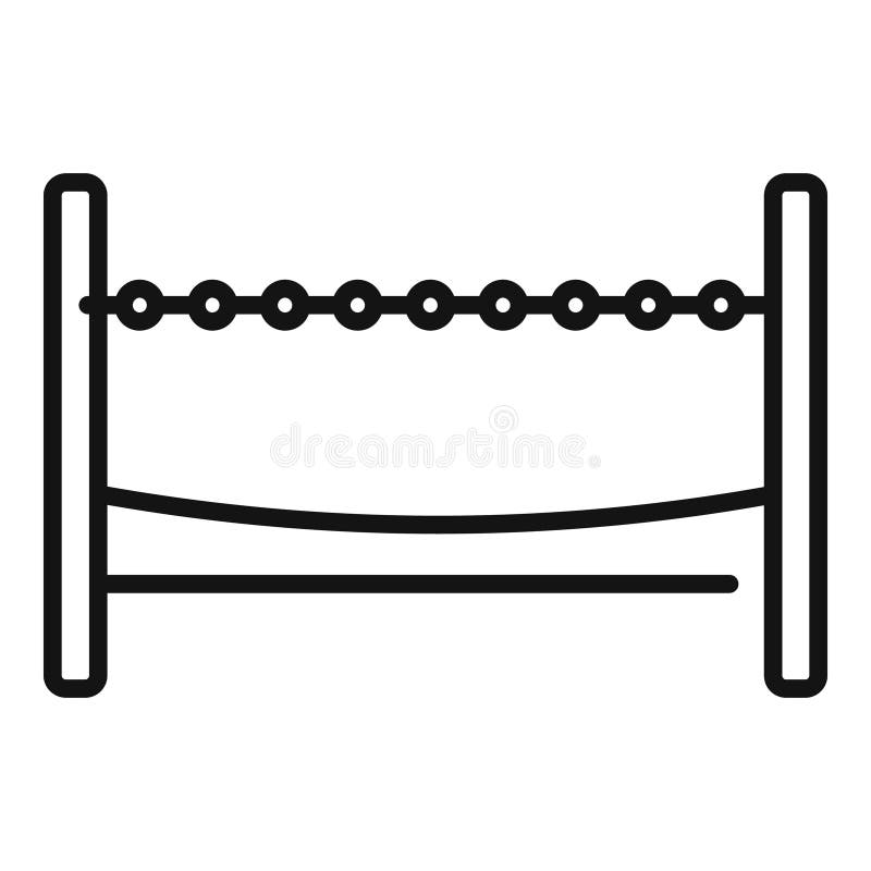 Boxing Ring with Ropes Icon Outline Style Stock Vector - Illustration ...