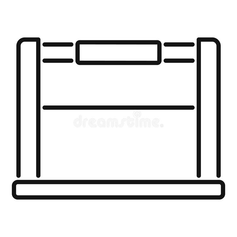 Boxing Ring with Ropes Icon Outline Style Stock Vector - Illustration ...