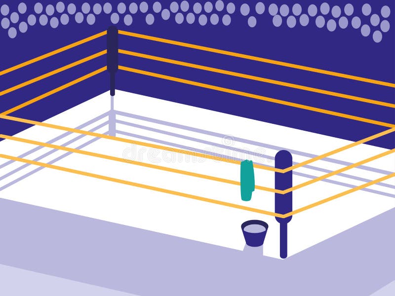 Boxing ring scene icon stock vector. Illustration of boxer - 130219439