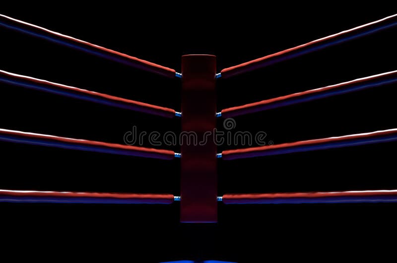 Boxing Ring Spotlit Corner stock illustration. Illustration of boxing ...