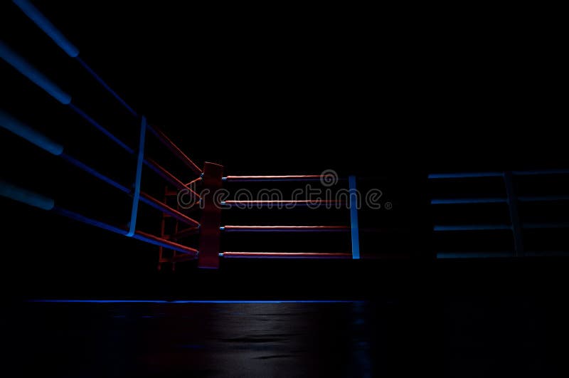 Boxing Ring Spotlit Corner stock illustration. Illustration of boxing ...