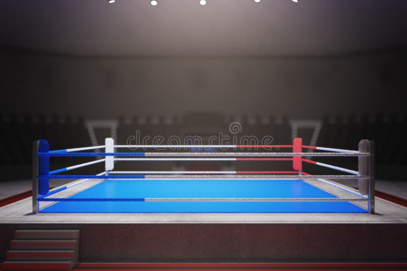 Boxing Ring Surrounded with Ropes Stock Illustration - Illustration of ...