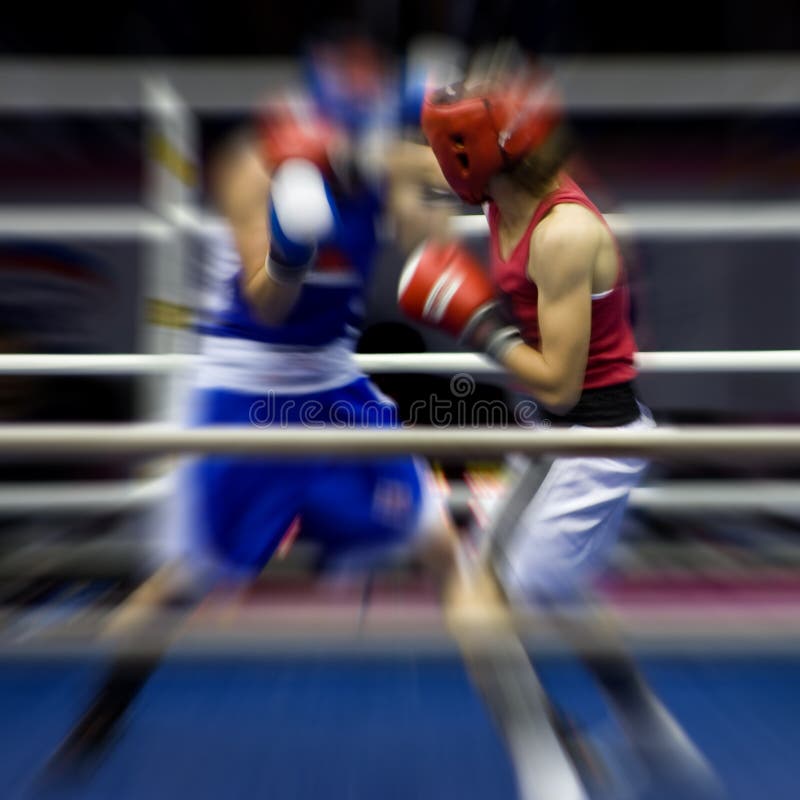 Boxing on a ring stock image. Image of professional, confrontation ...