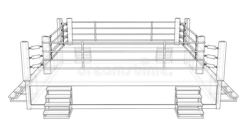 Boxing ring. Vector stock vector. Illustration of silhouette - 100540132