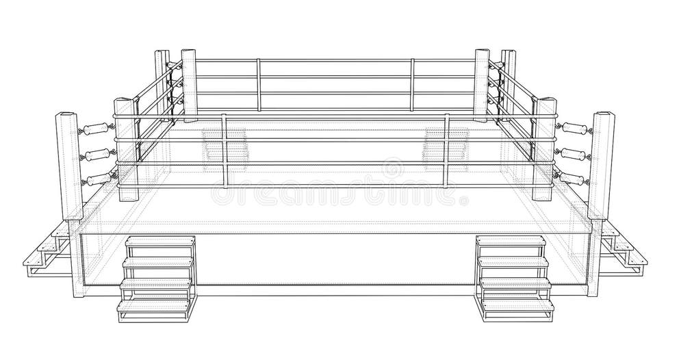 Boxing ring. Vector stock vector. Illustration of silhouette - 100540132